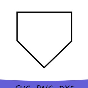Home Plate Outline SVG Home Plate SVG Baseball SVG Softball - Etsy