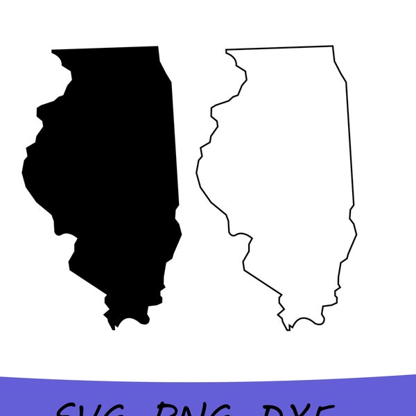 Illinois Outline Svg - Etsy