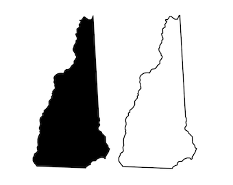 New Hampshire Outline Svg - Etsy