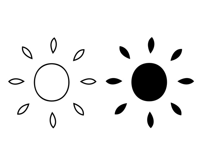 Sun SVG, Sunshine SVG, Sunny SVG, Sun Cut File, Sun Png, Sun Dxf, Sun ...