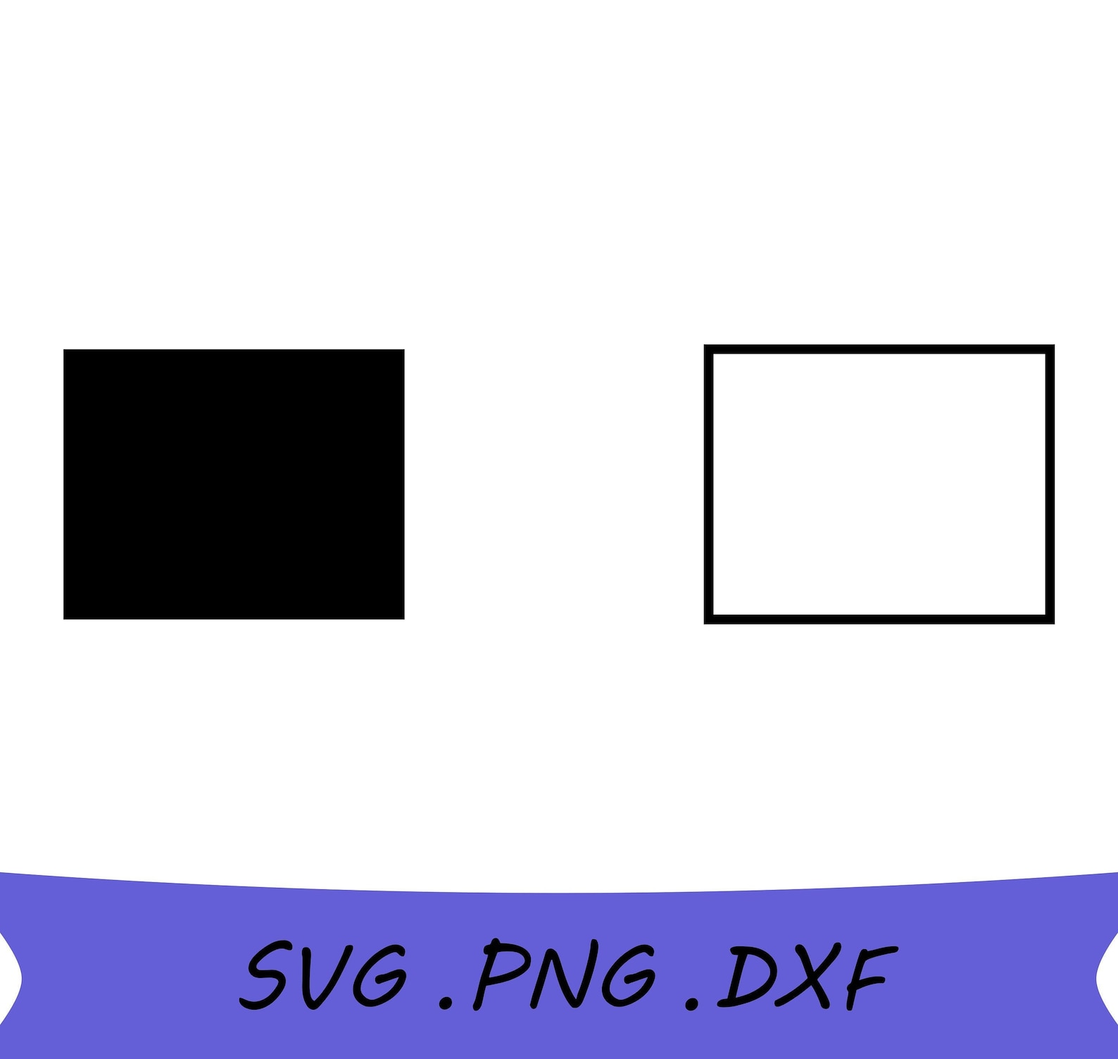 Square SVG Square Silhouette SVG Square Outline Svg Square | Etsy