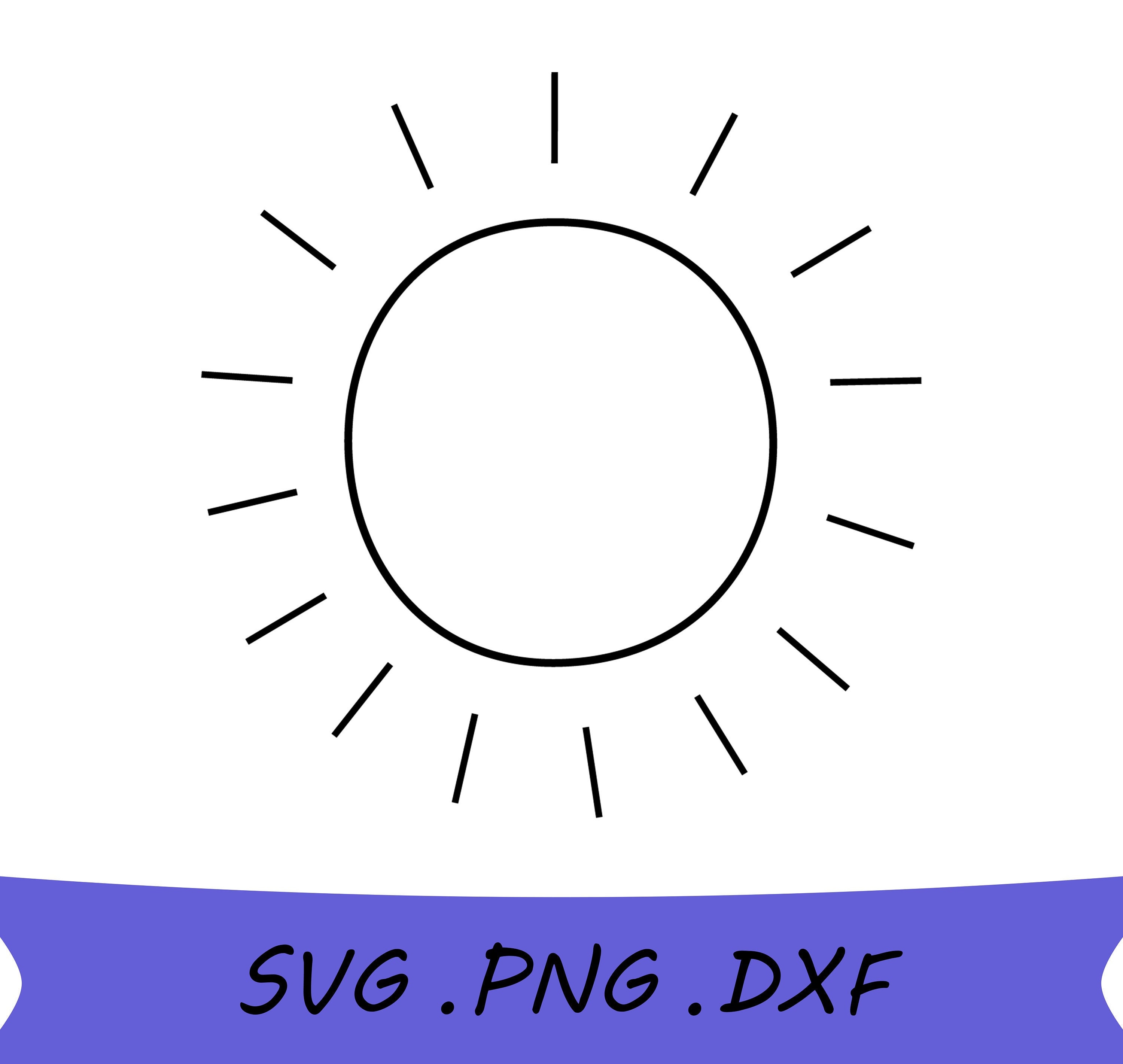 Sun SVG, Sunshine SVG, Sunny SVG, Sun Cut File, Sun Png, Sun Dxf, Sun ...