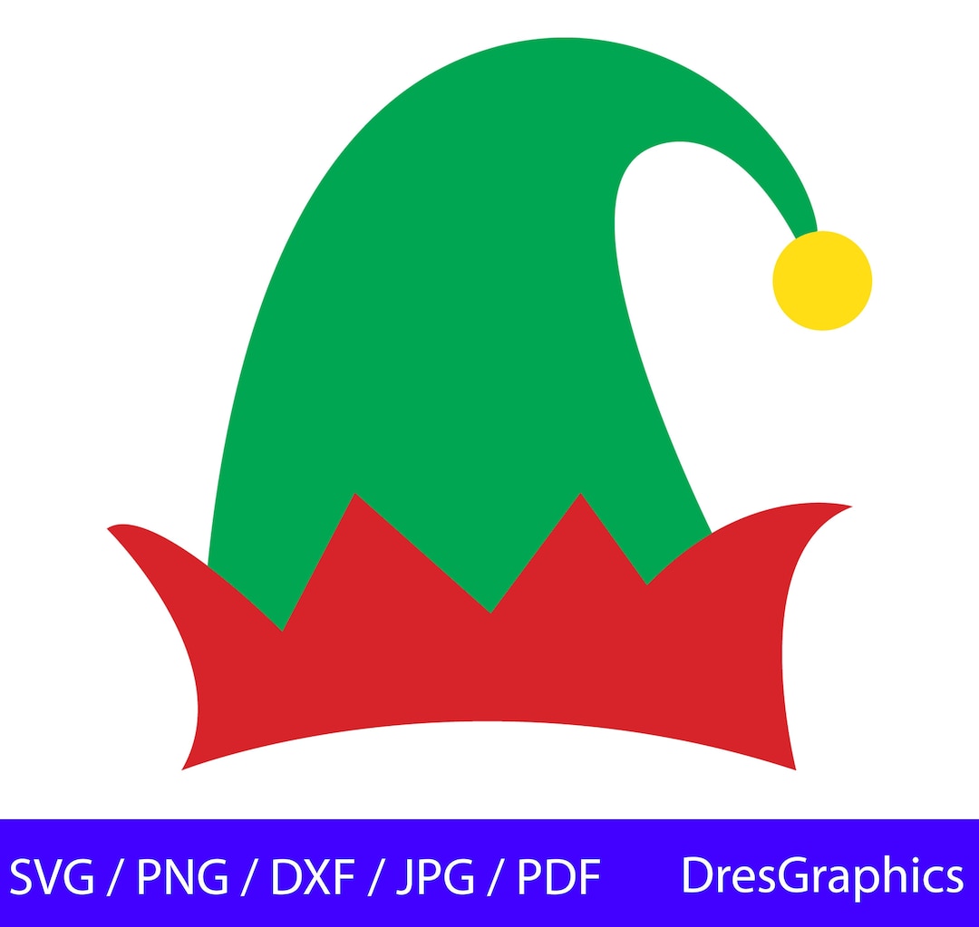Elf Hat SVG, Elf SVG, Christmas SVG, Elf Hat Png, Elf Hat Dxf, Elf Hat ...