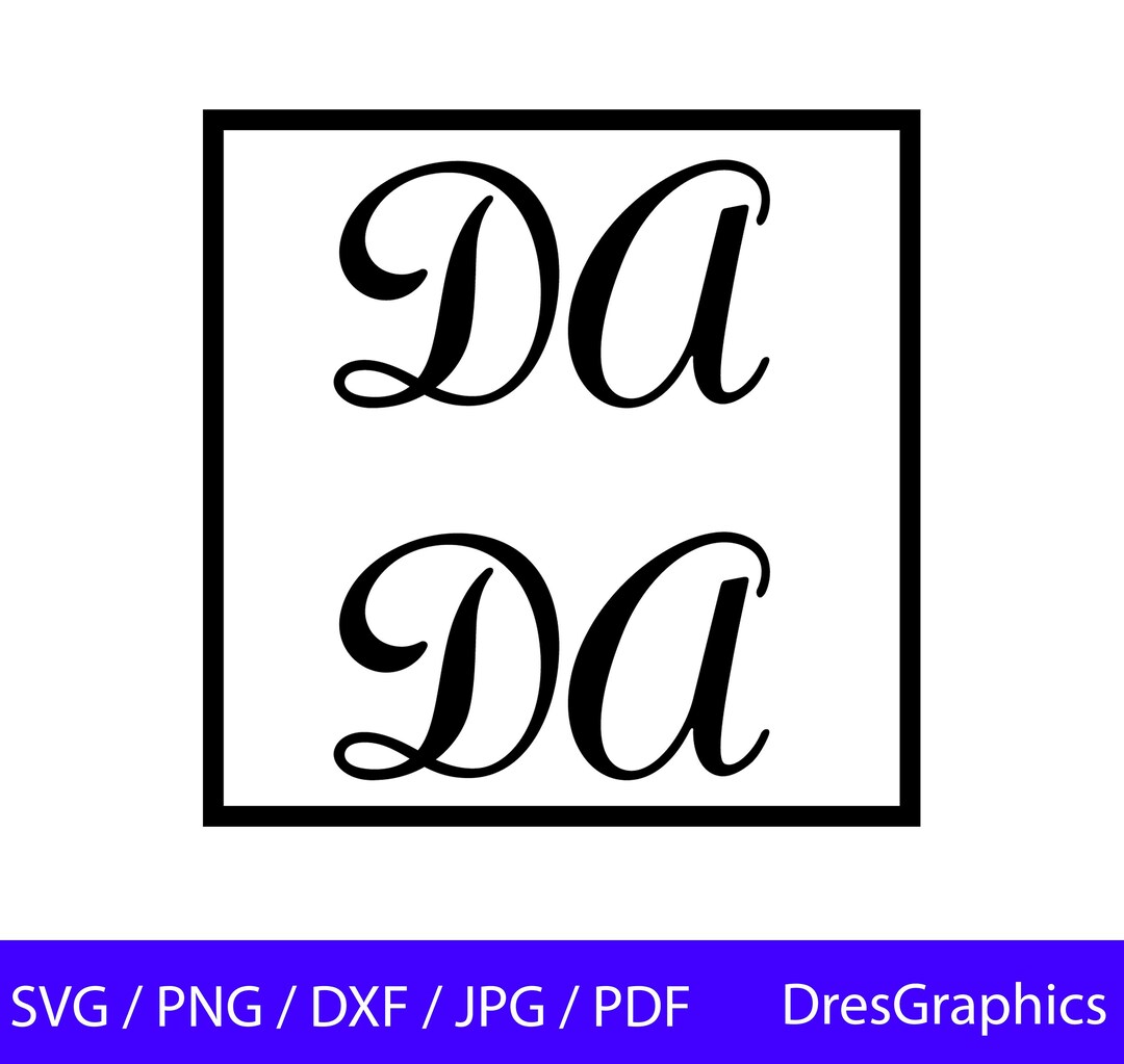 Dada Square SVG Da DA SVG Da Svg Da Da Square Frame Svg Da - Etsy