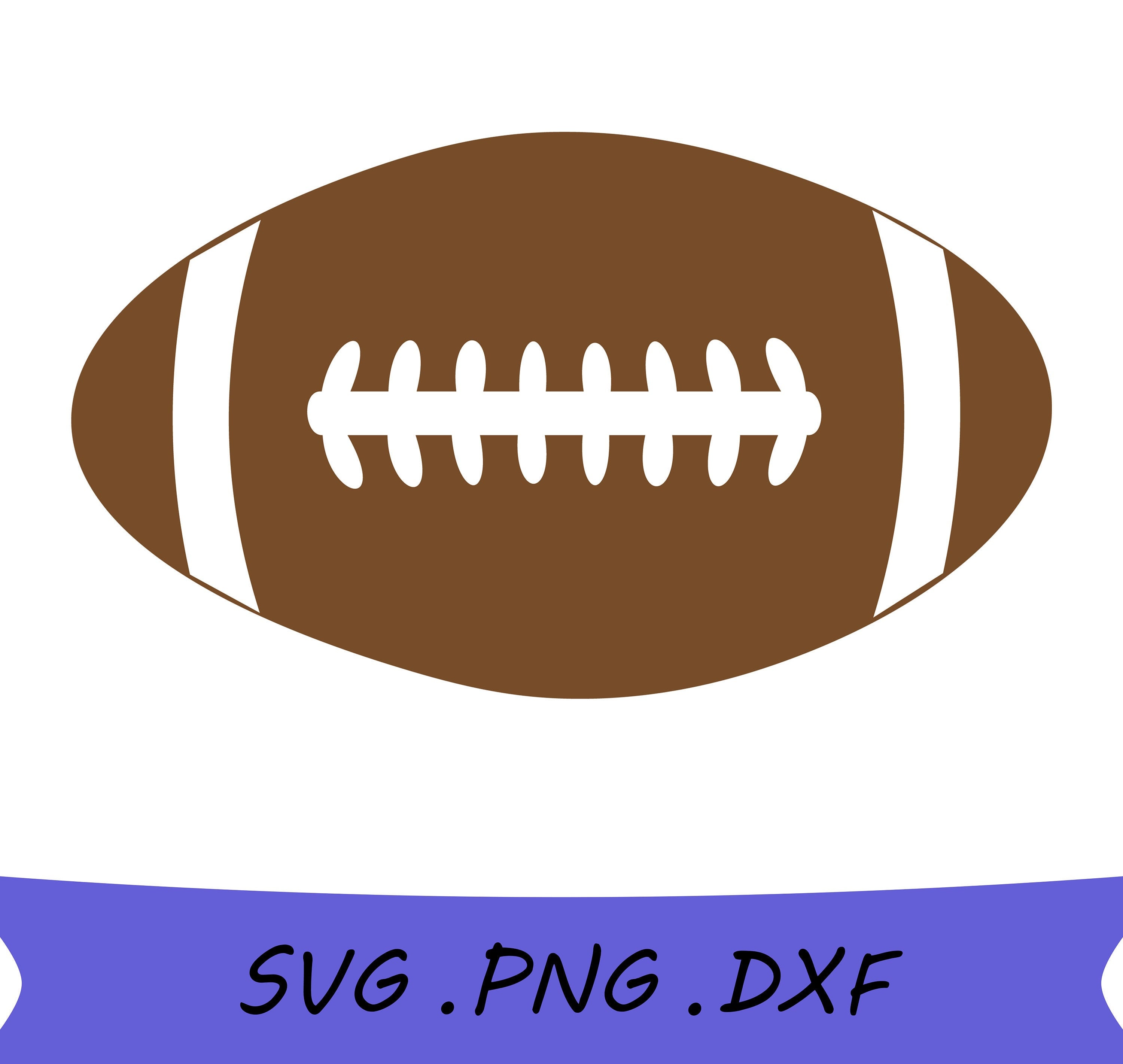 Clip Art & Image Files Embellishments Football Outline SVG Cut File ...