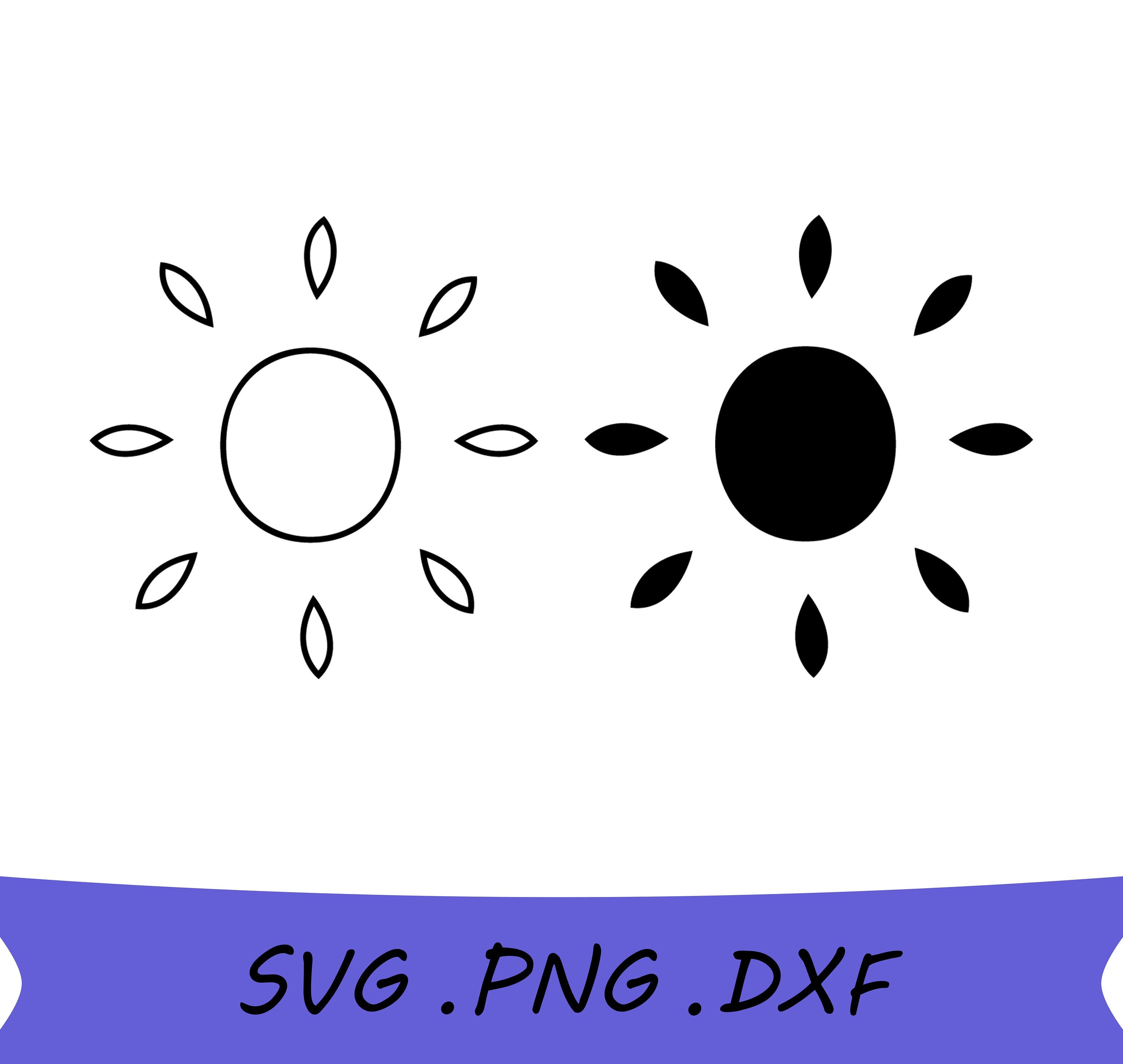 Sun SVG, Sunshine SVG, Sunny SVG, Sun Cut File, Sun Png, Sun Dxf, Sun ...