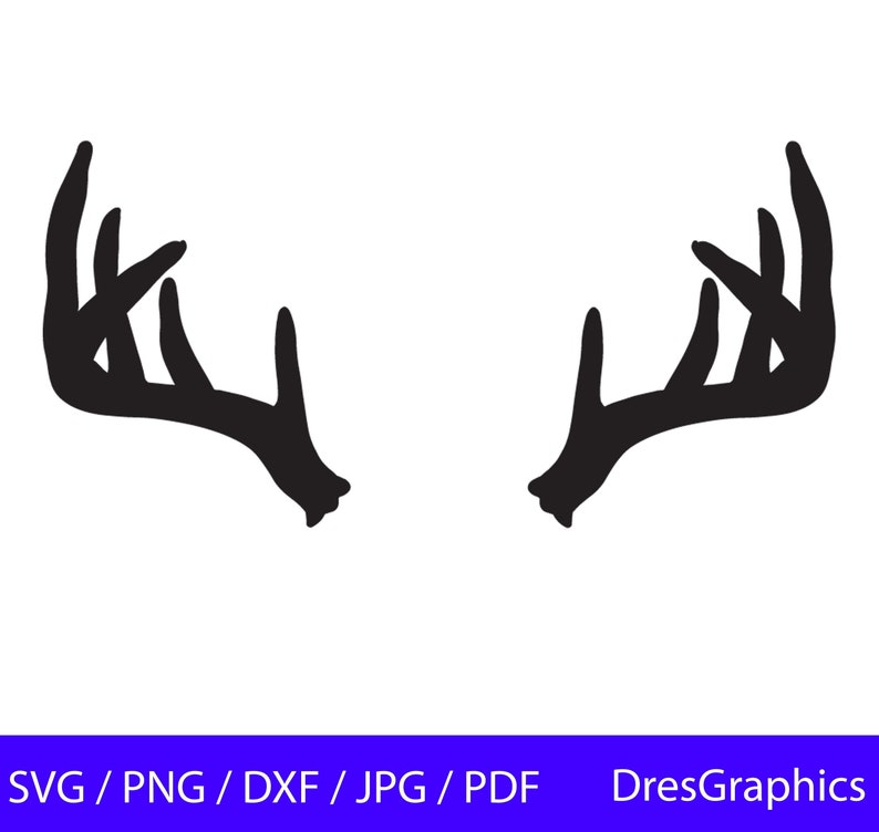 Reindeer Antlers Silhouette Svg Reindeer Antlers SVG Deer - Etsy