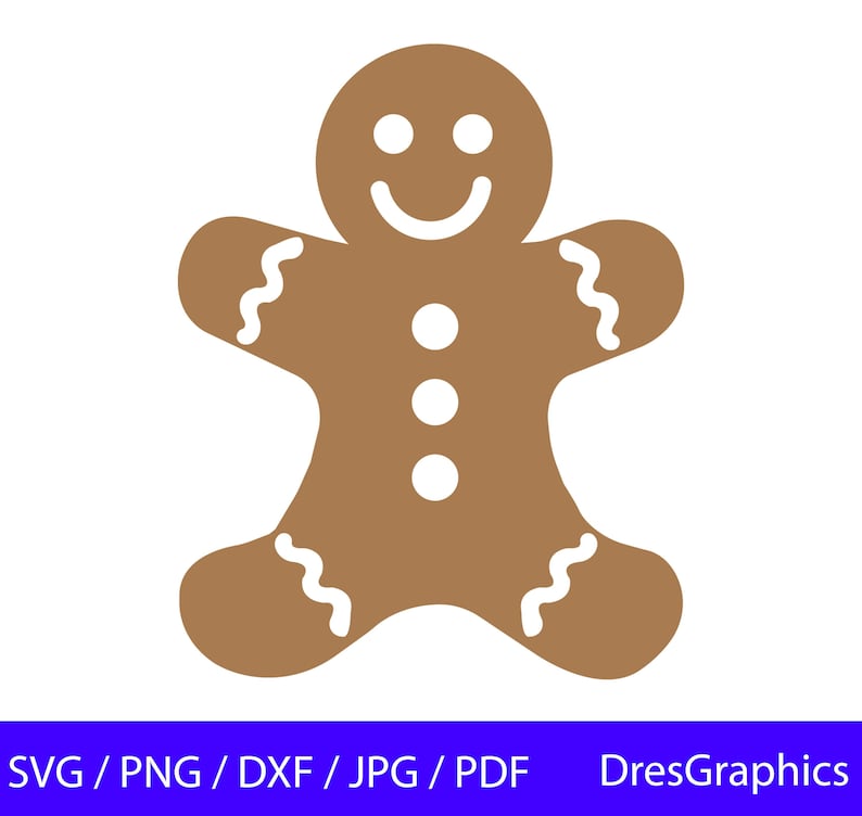 Gingerbread Man SVG Gingerbread SVG Instant Digital - Etsy