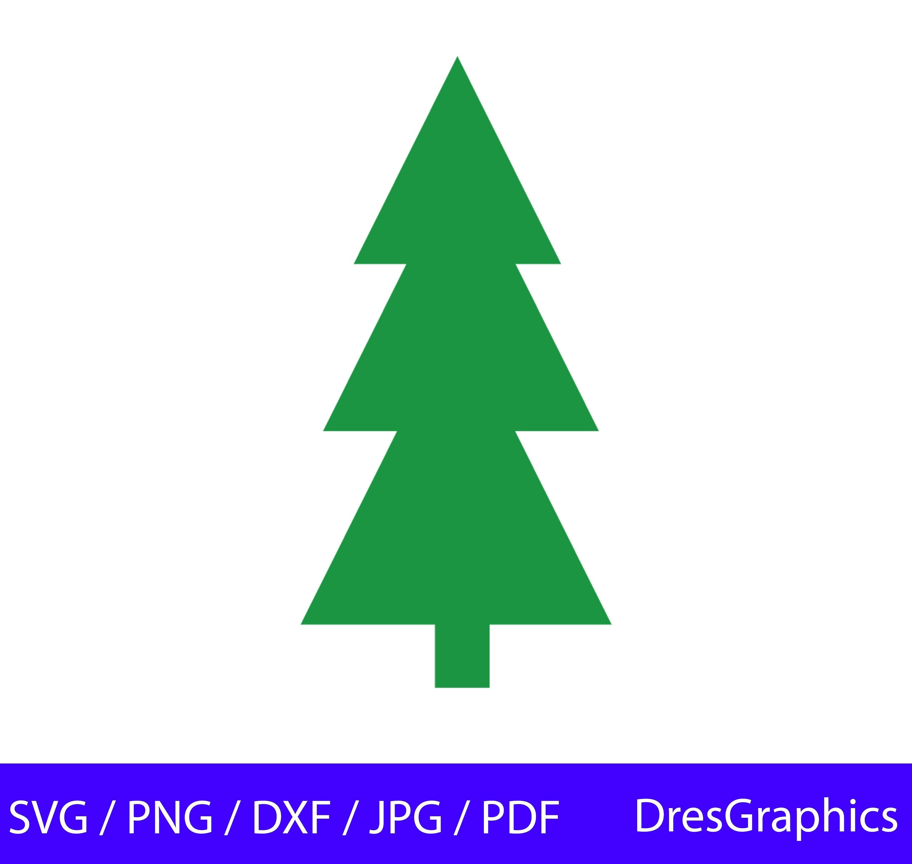 Green Christmas Tree Silhouette