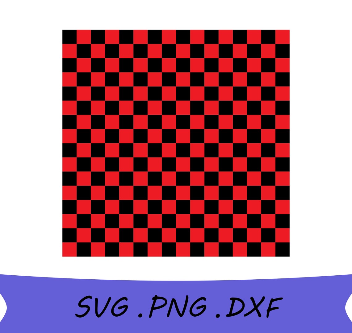 Red and Black Checkered Pattern SVG Red and Black Checker - Etsy