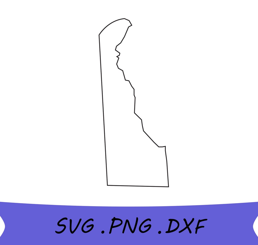 Delaware SVG Delaware State SVG Delaware State Outline SVG - Etsy
