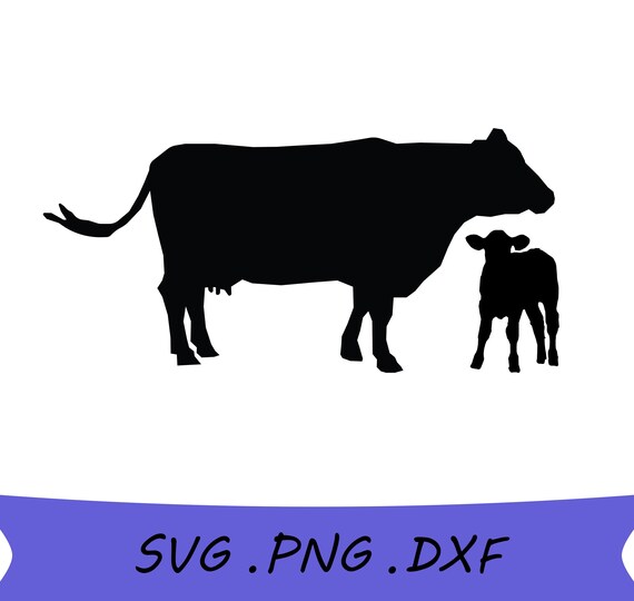 Cow With Calf Svg Cow Calf Pair Vector Svg Calf Svg Cow - Etsy