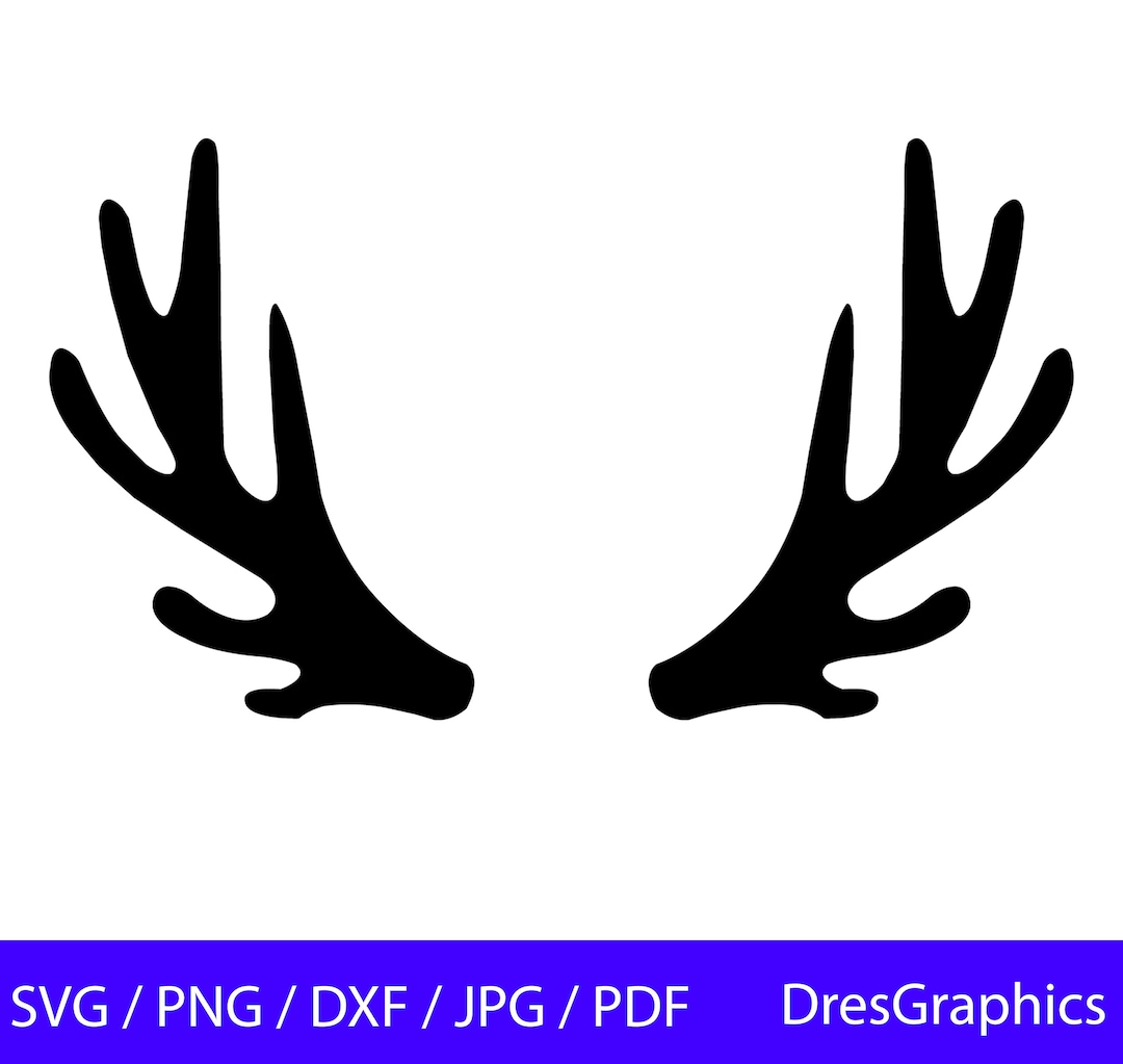 Reindeer Antlers Silhouette Svg, Reindeer Antlers SVG, Deer Antlers SVG ...