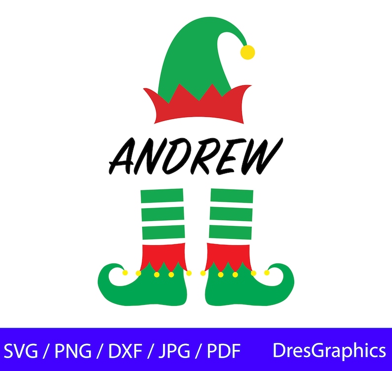 Elf SVG, Elf Instant Download, Elf Digital Download, Elf Split Name ...