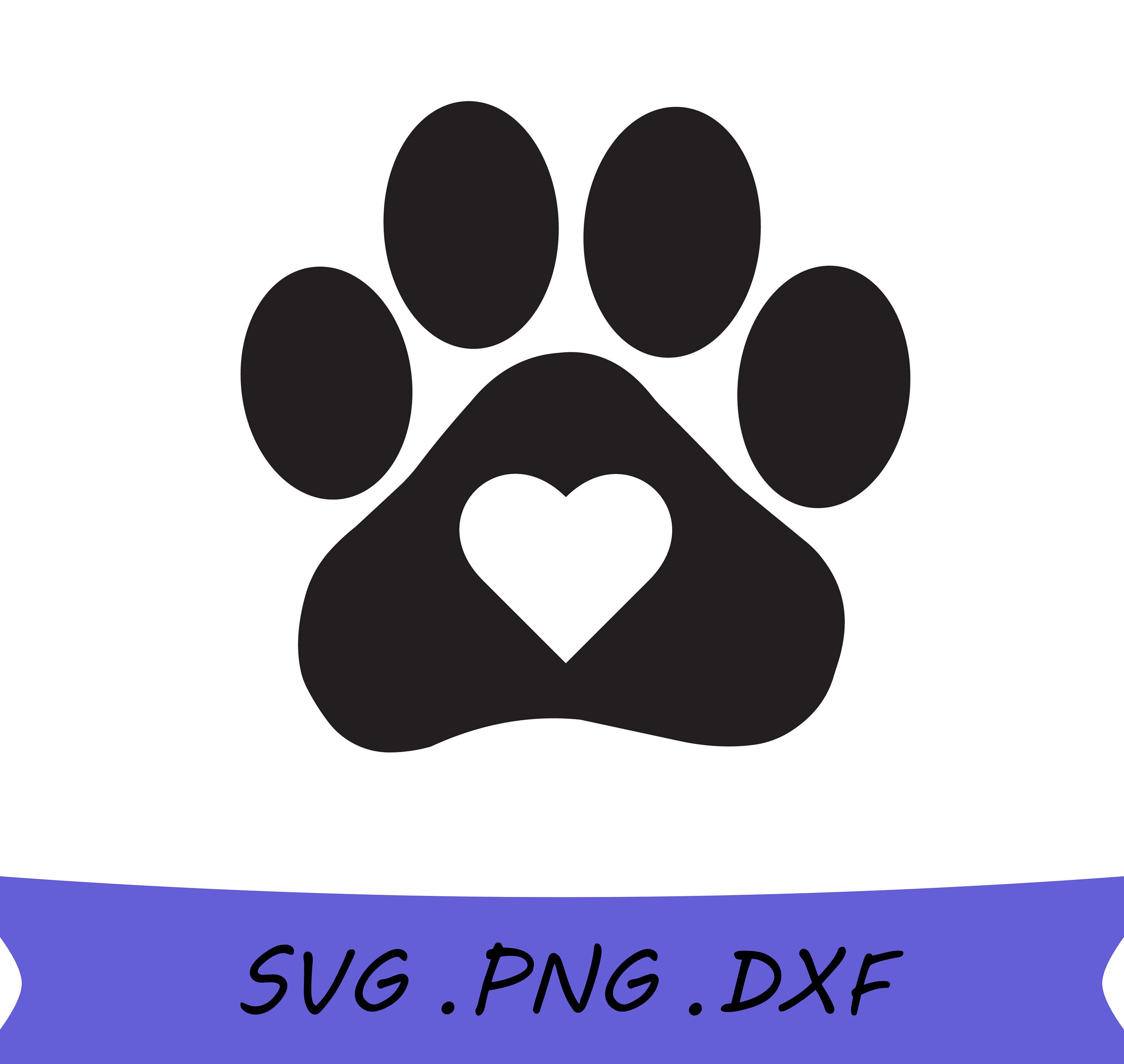 Hundepfote Herz SVG, Hundepfote SVG, Haustierpfote SVG, Katzenpfote Svg ...