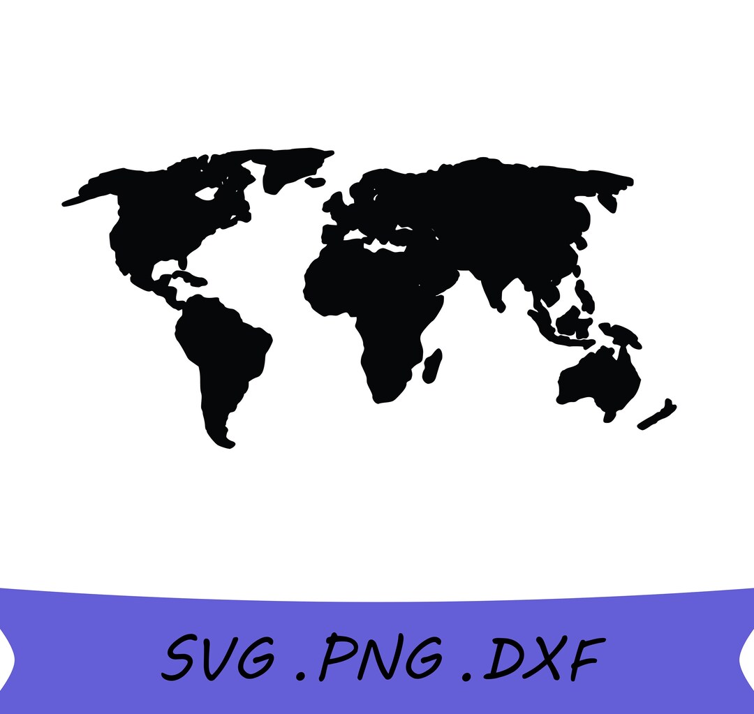 Cod116 World Map Svg World Map Clipart World Map Svg Cricut Etsy ...