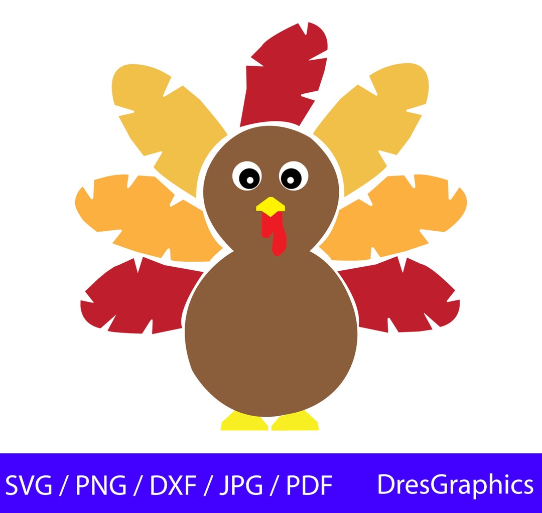 Thanksgiving Turkey SVG, Turkey SVG, Thanksgiving SVG, Instant Digital ...