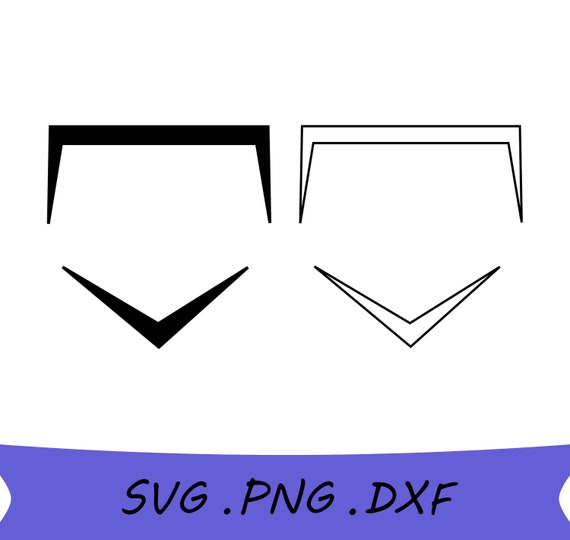 Home Plate Outline SVG Home Plate Svg SVG CLIPART Home Plate - Etsy México