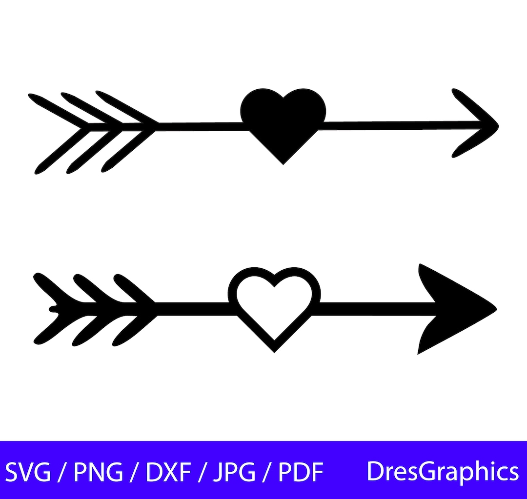 Arrow SVG, Arrow Heart SVG, Arrow Bundle, Instant Digital Download, Arrow Clipart, Arrow Cut ...