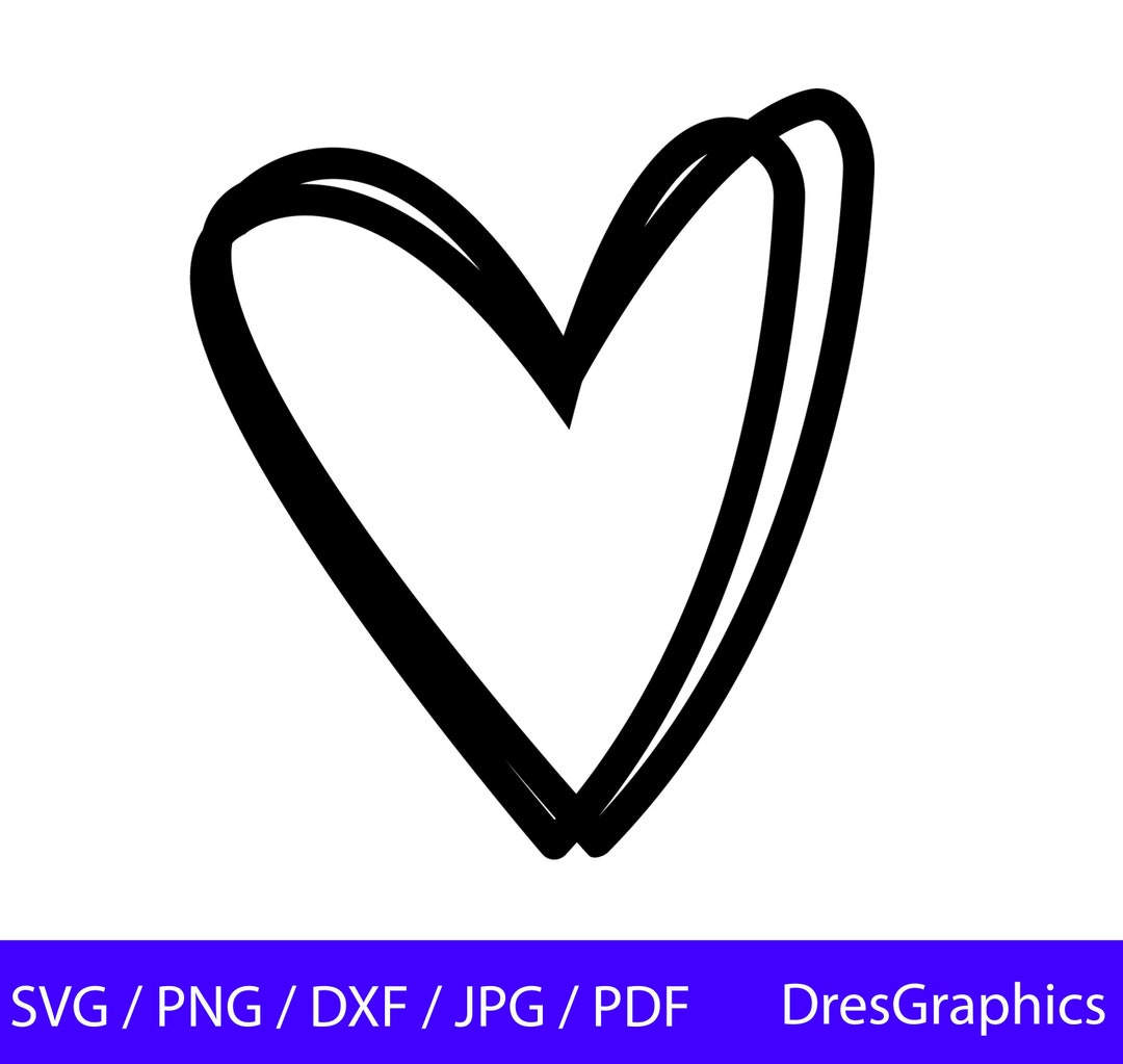 Heart SVG, Hand Drawn Heart, Hand Lettered Heart SVG, Mom Heart Svg ...