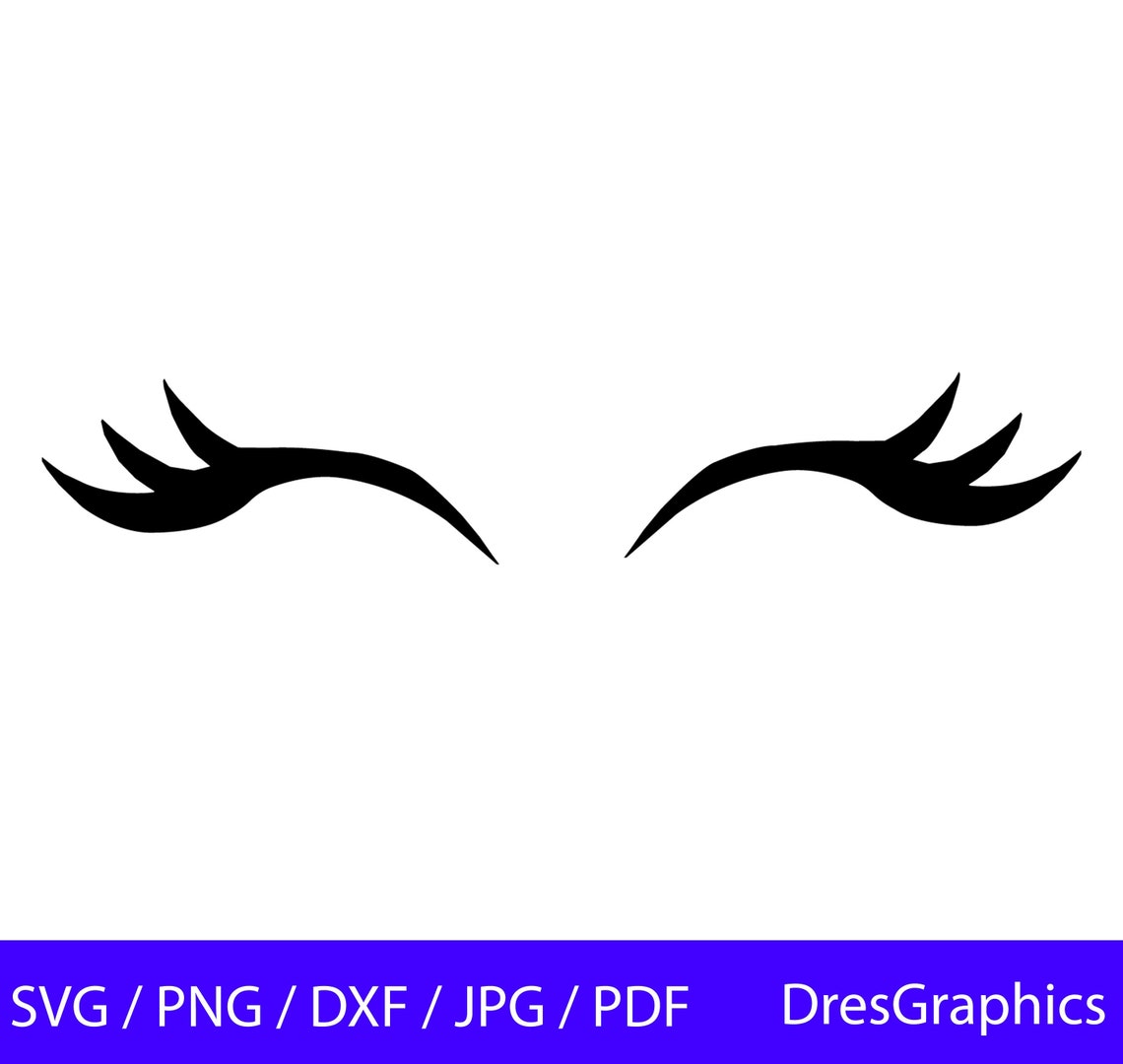 Eyelash SVG, Eyelash PNG, Eyelash DXF, Eyelash Pdf, Eyelash Jpg ...