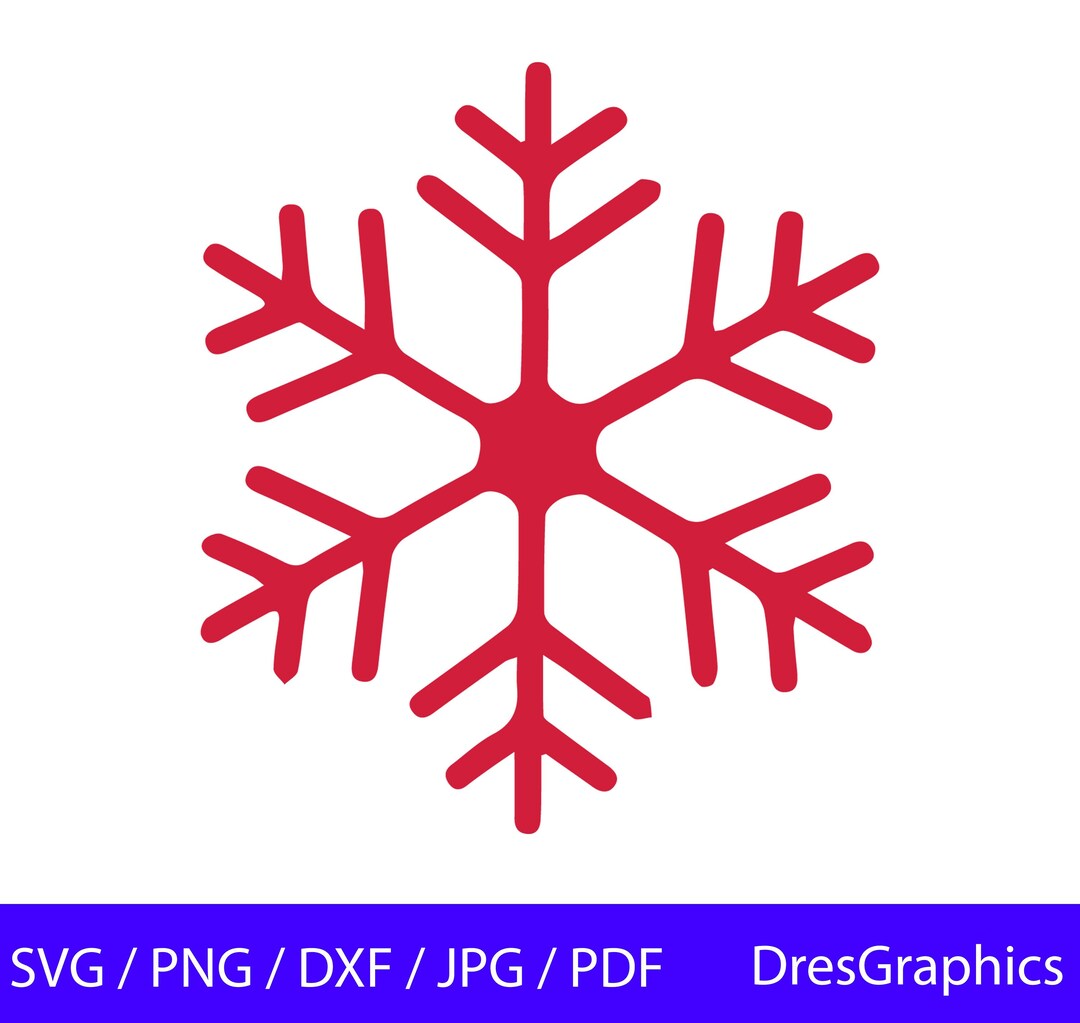 Snowflake SVG, Simple Snowflake Cut File Snow Flake SVG, Download for ...