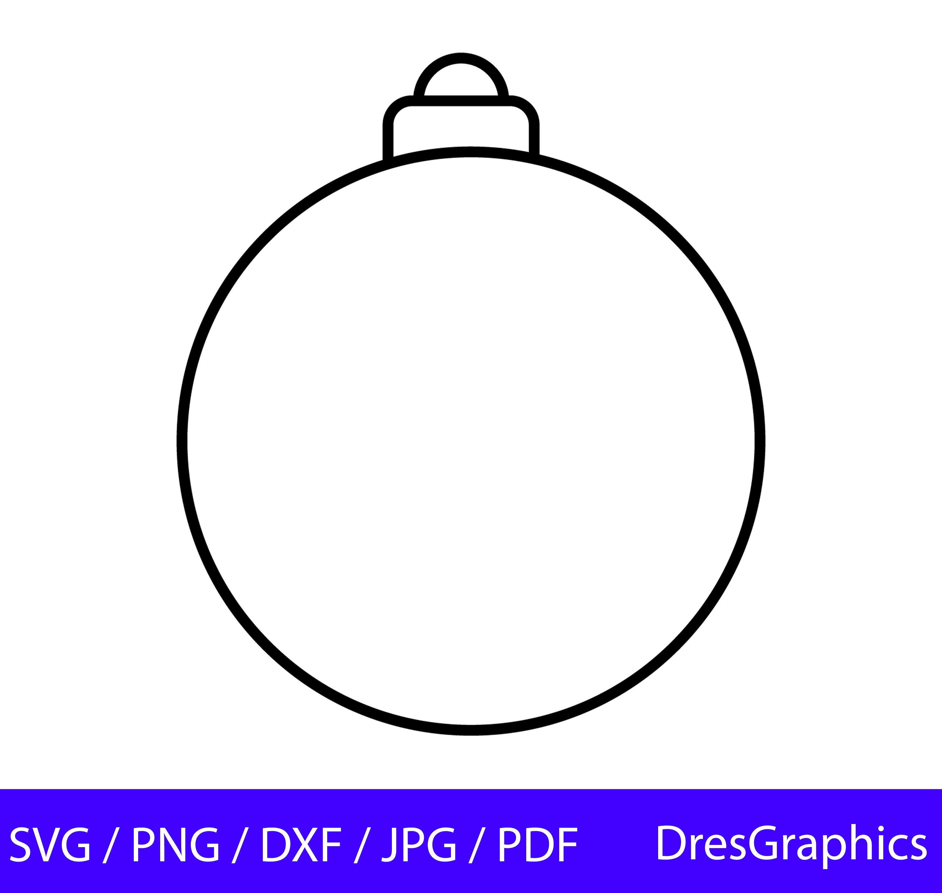 Christmas Ornament SVG Simple Christmas Bulb Ornament - Etsy