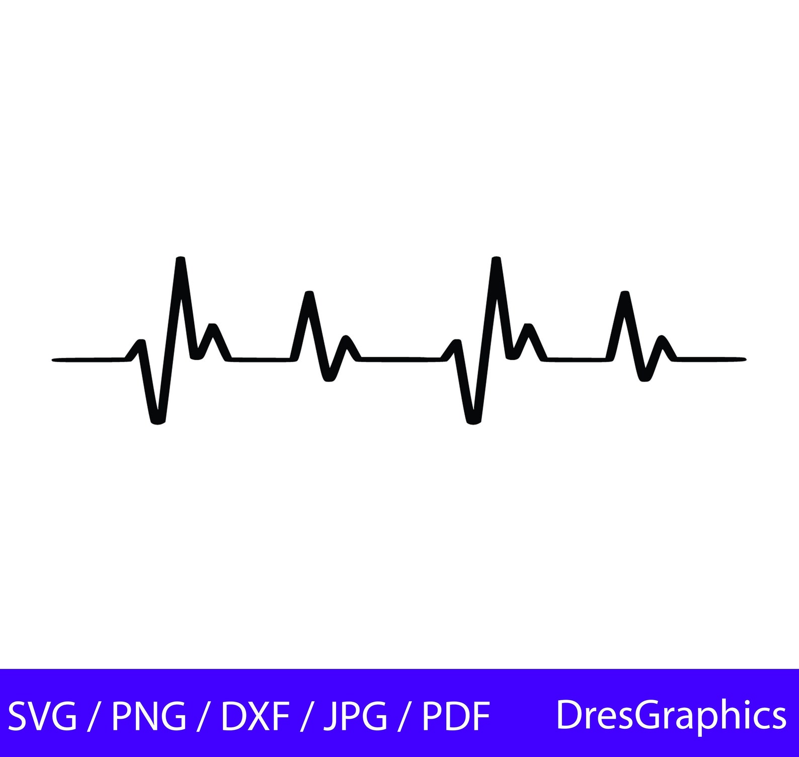 Heartbeat Line SVG, Heart Beat Line SVG, Heartbeat Pulse Clipart, ECG ...