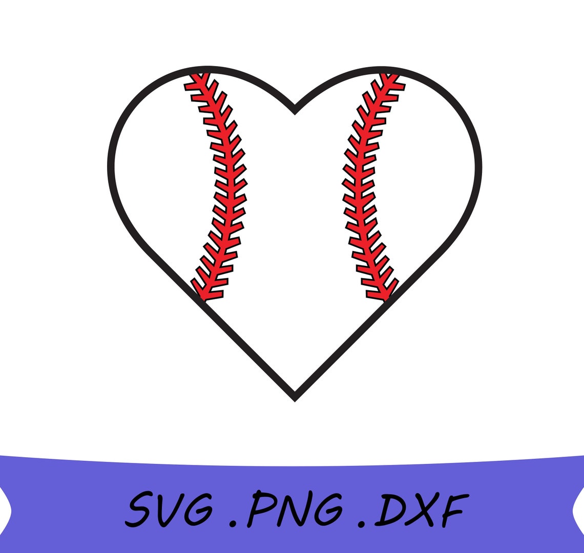 Baseball Heart Baseball Heart SVG Heart Baseball SVG - Etsy