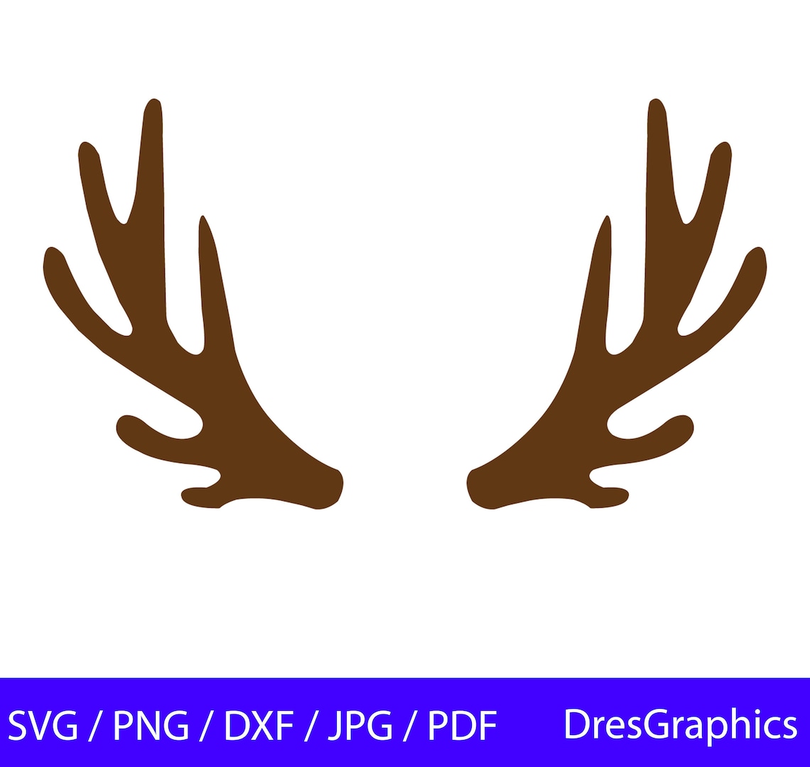 Reindeer Antlers SVG Deer Antlers SVG Antlers Vector Cut - Etsy