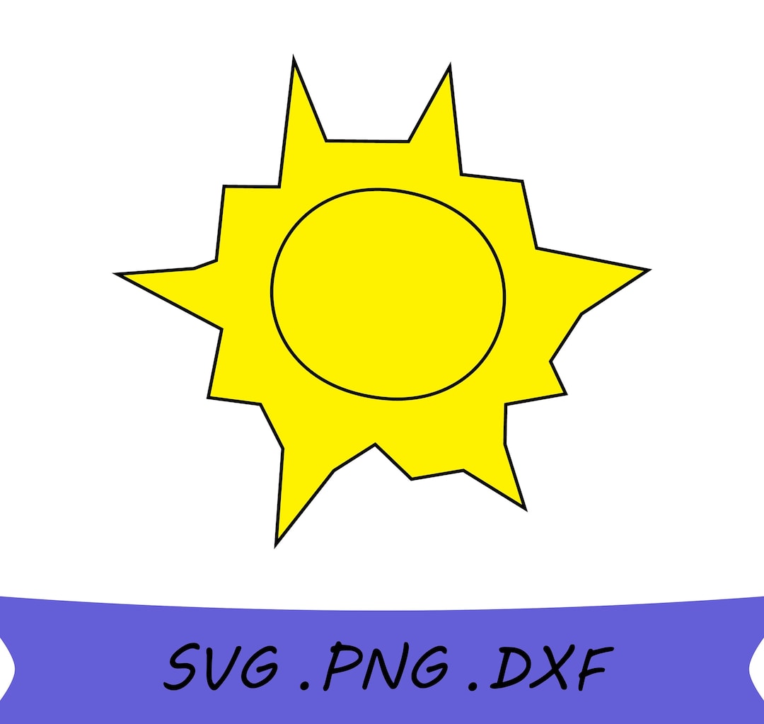 Sun SVG, Sunshine SVG, Sunny SVG, Sun Cut File, Sun Png, Sun Dxf, Sun ...