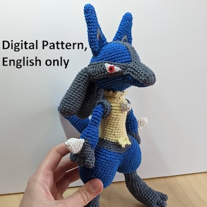 Lucario Pokemon Crochet Pattern - Etsy