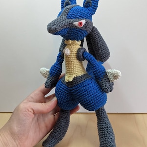 Lucario Pokemon Crochet Pattern - Etsy