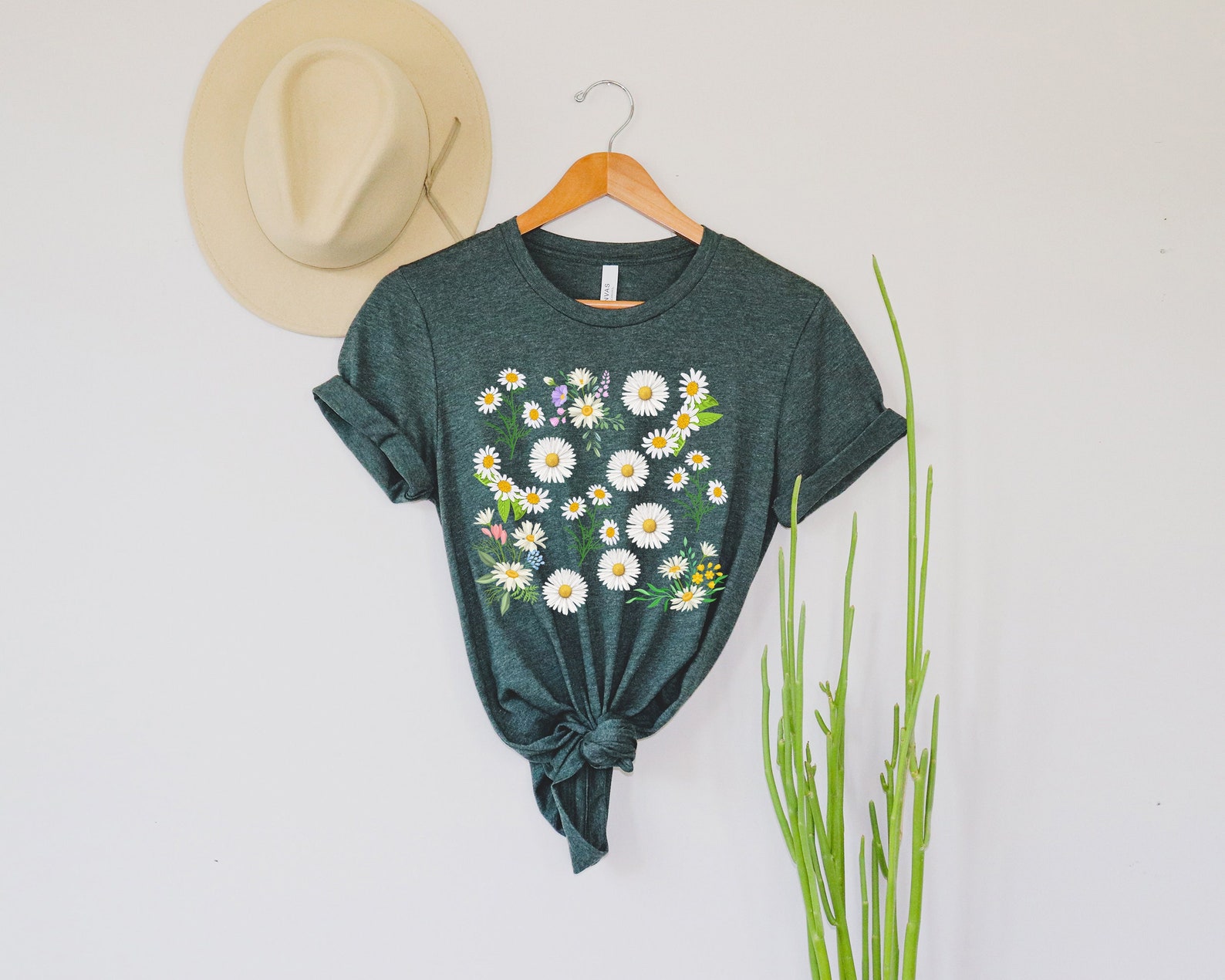 Cute Daisy Shirt Womens, Daisy Flower Shirt, White Daisy Print Shirt ...