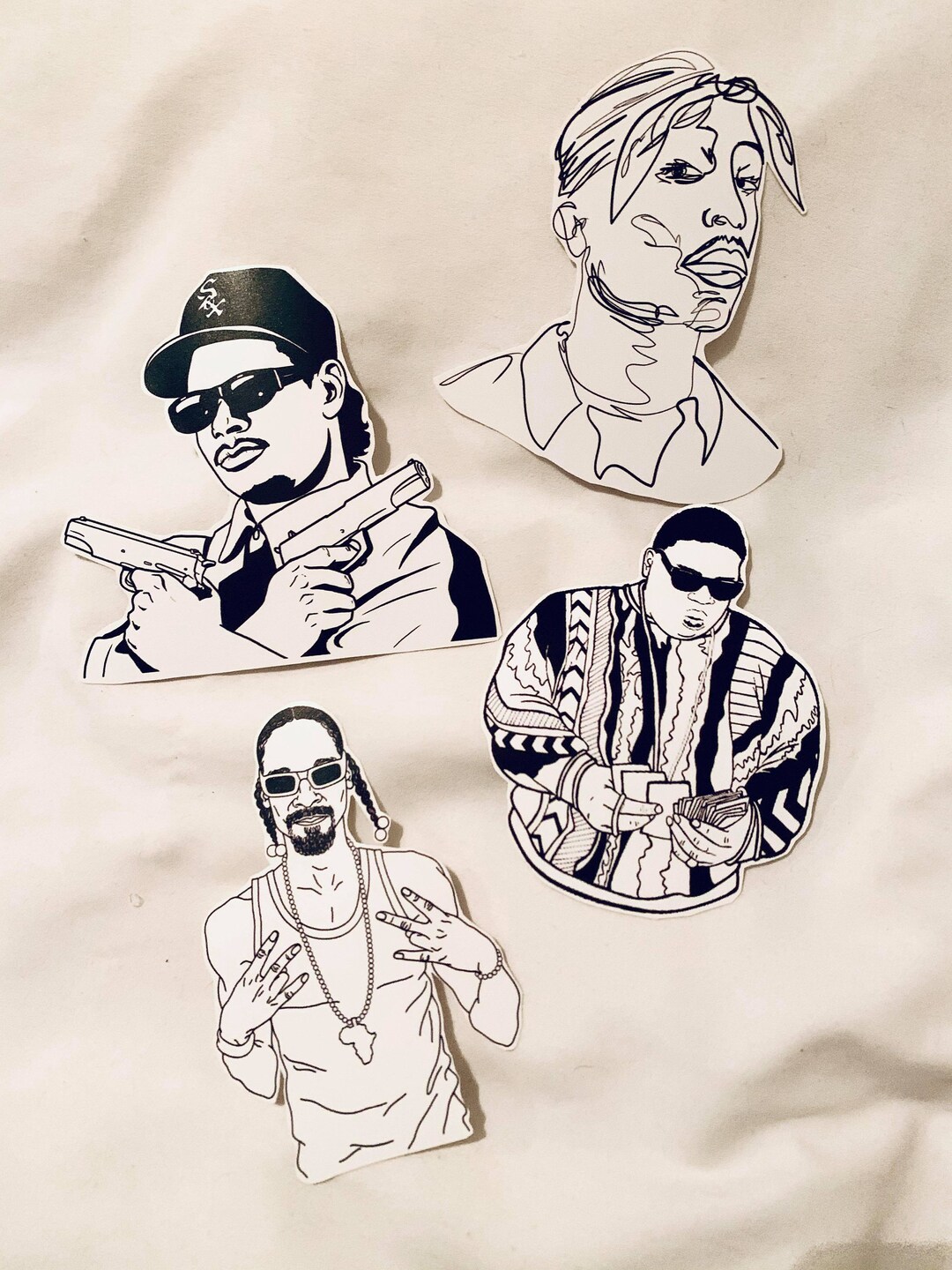90s Old School Rapper Sticker Pack 5" - Etsy