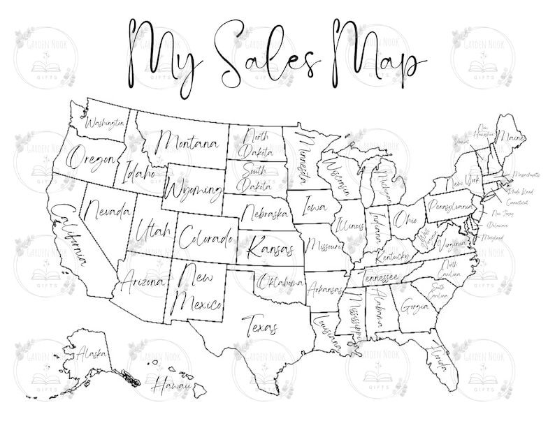 Sales Map Printable Sales Map Sale Tracker Europe Sales - Etsy