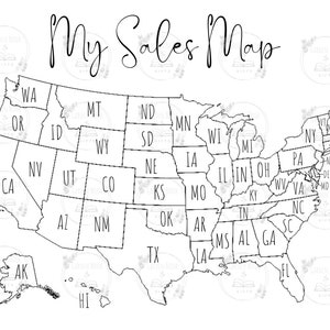 Sales Map, Printable Sales Map, Sale Tracker, Europe Sales Tracker, Usa ...
