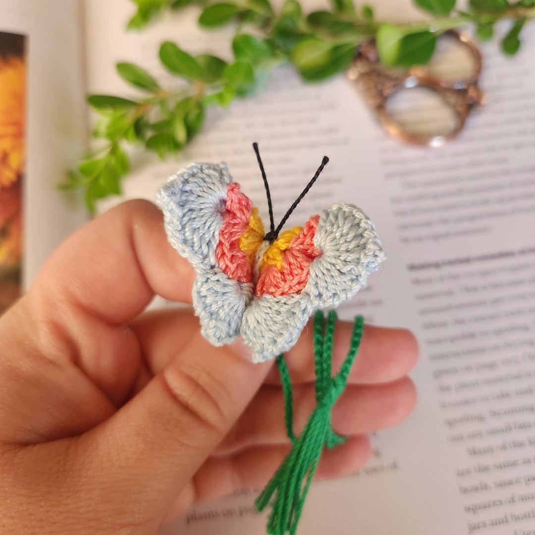 Crochet Butterfly Bookmark, Crochet Bookmark, Butterfly Bookmark ...