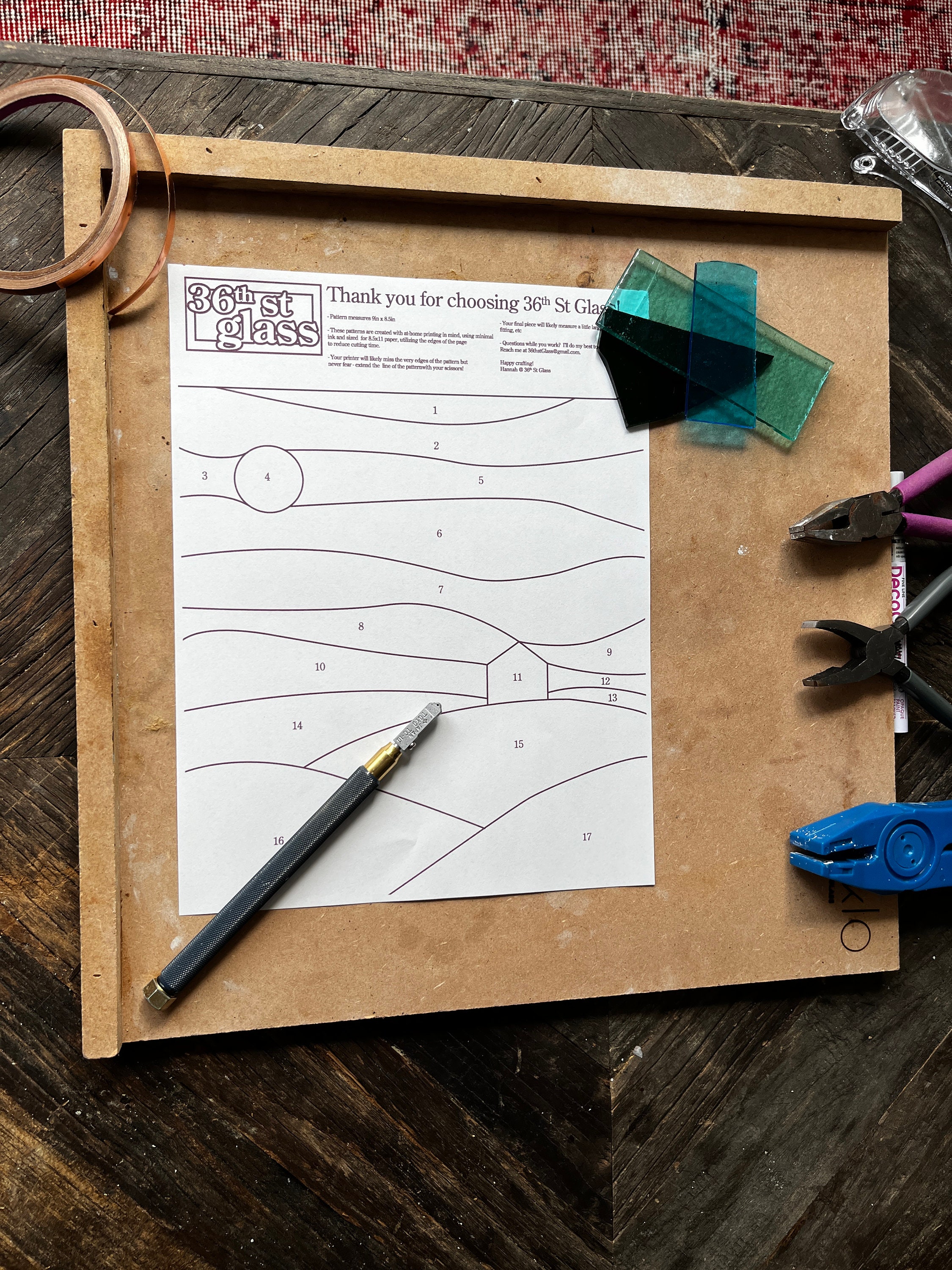 Pastoral Moonlight Stained Glass Pattern - Digital Download - Etsy