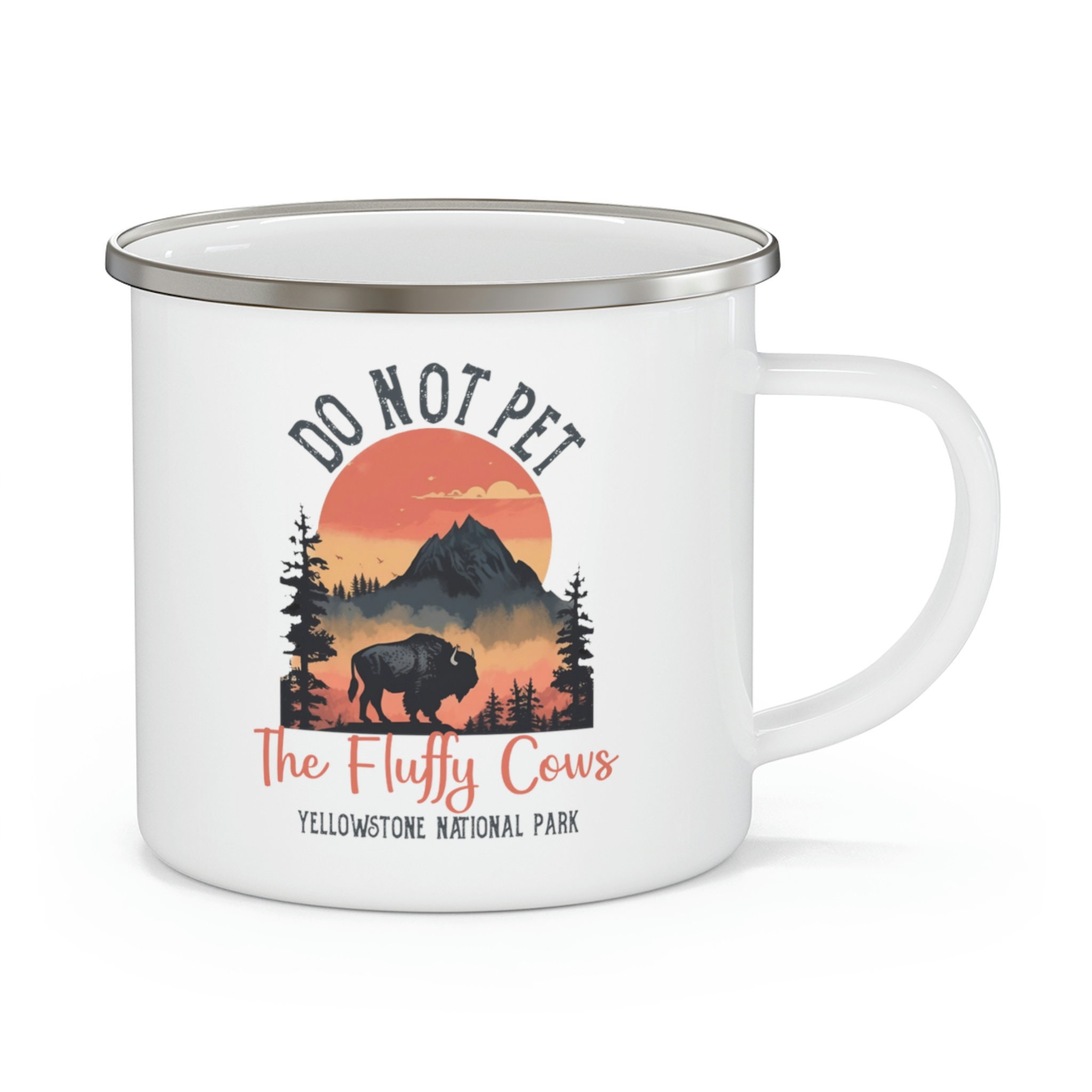 Yellowstone National Park Enamel Camping Mug, Campfire Hiking Mug for ...