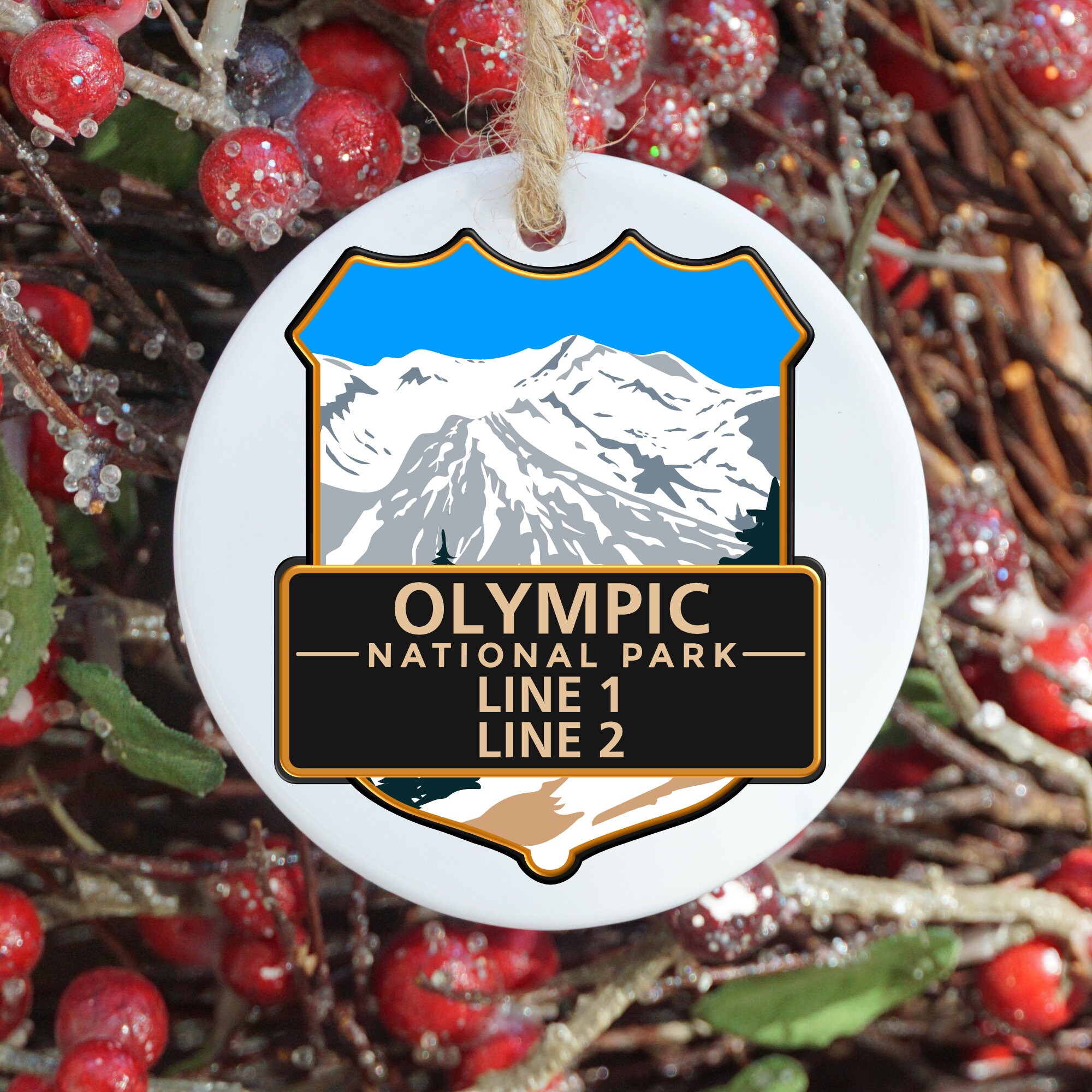 Custom Olympic National Park Ornament, National Parks Ornament ...