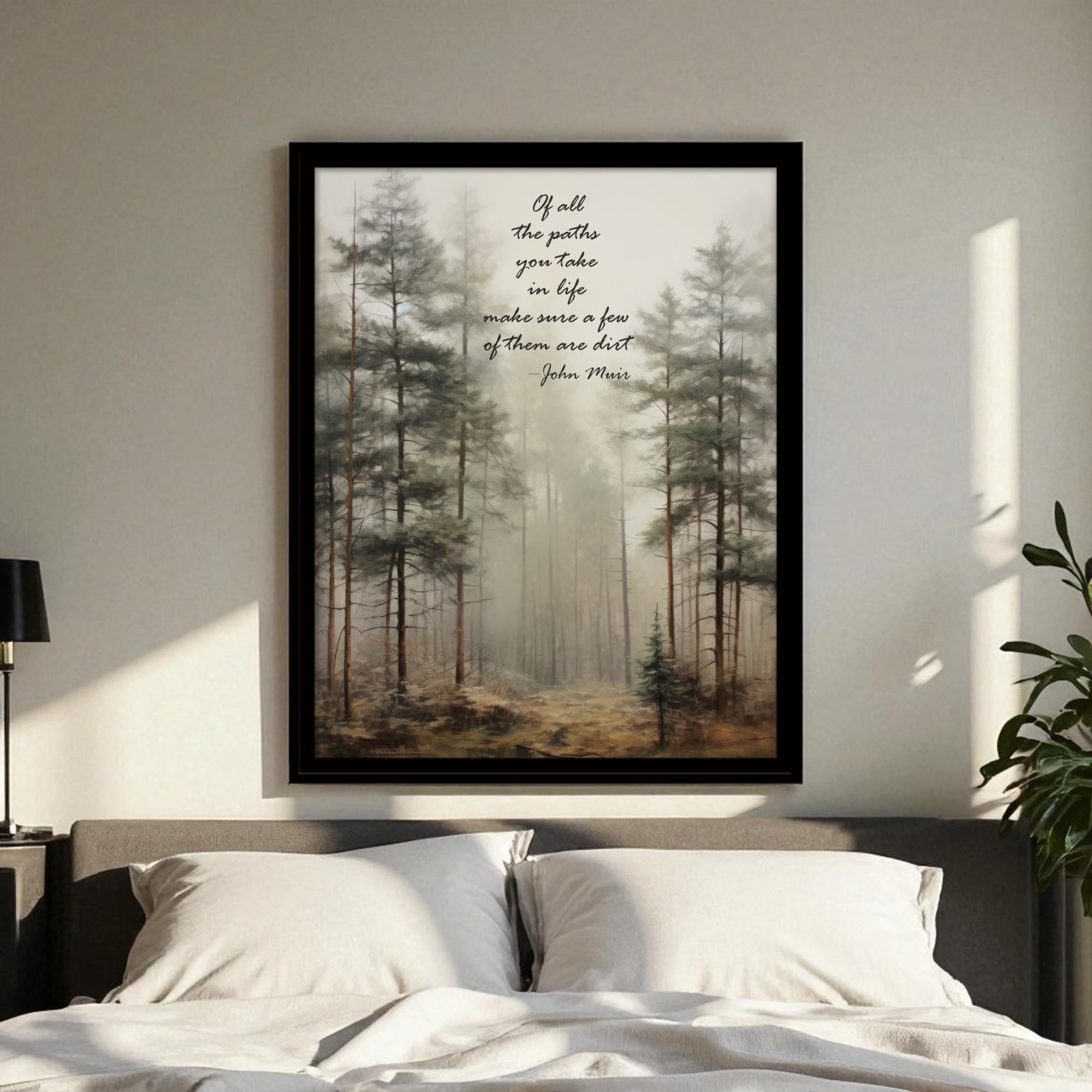 John Muir Quote Wall Art, Wilderness Landscape Poster Print, All the ...