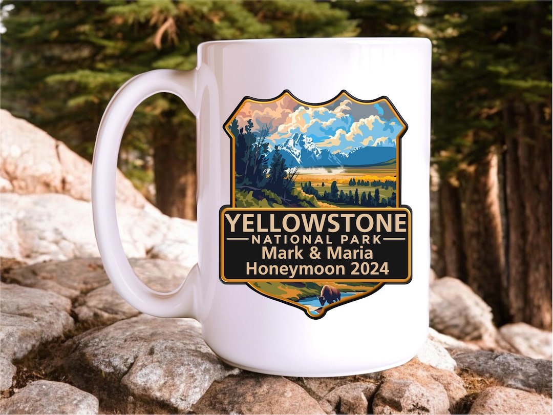 Yellowstone National Park Coffee Mug, Custom Yellowstone Family Trip ...