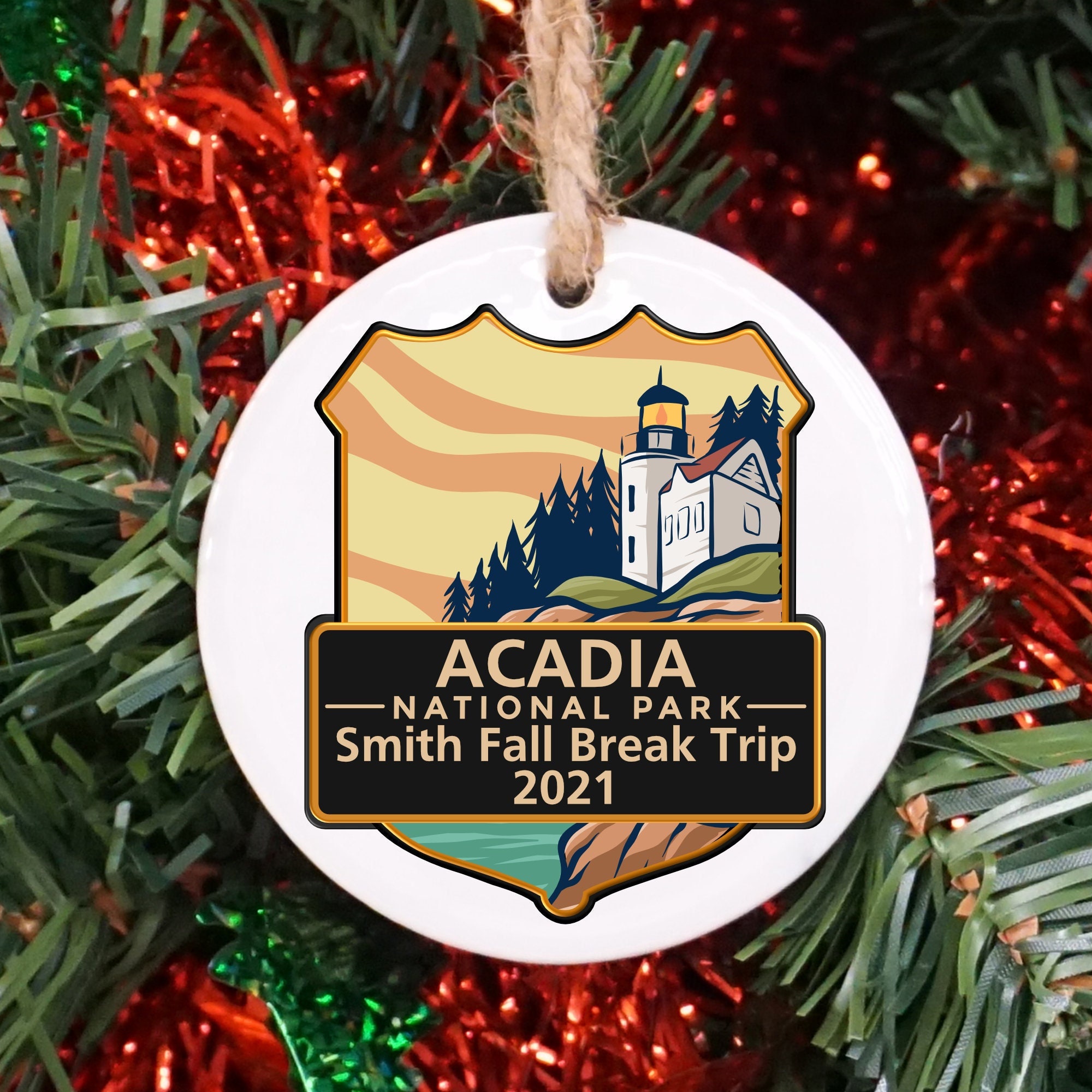 Custom Acadia National Park Ornament Acadia National Park - Etsy