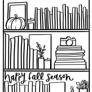 Coloring Page Fall Themed Coloring Sheet for Fall Coloring Page for ...