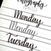 Modern Calligraphy Practice Sheets for Hand Lettering Weekday Practice ...
