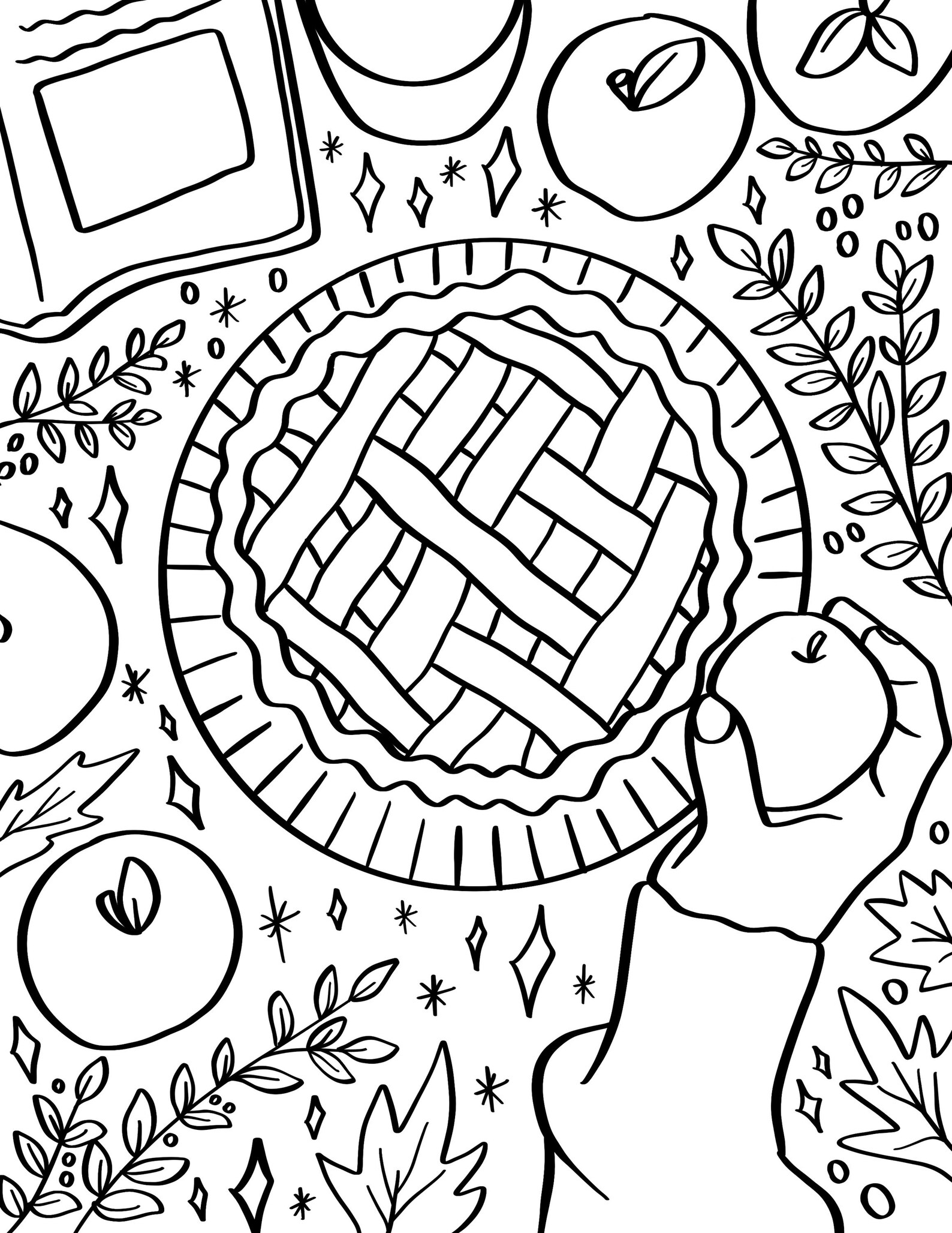 Coloring Page Fall Themed Coloring Sheet for Fall Coloring Page for ...