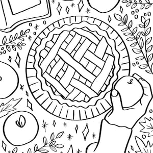 Coloring Page Fall Themed Coloring Sheet for Fall Coloring Page for ...