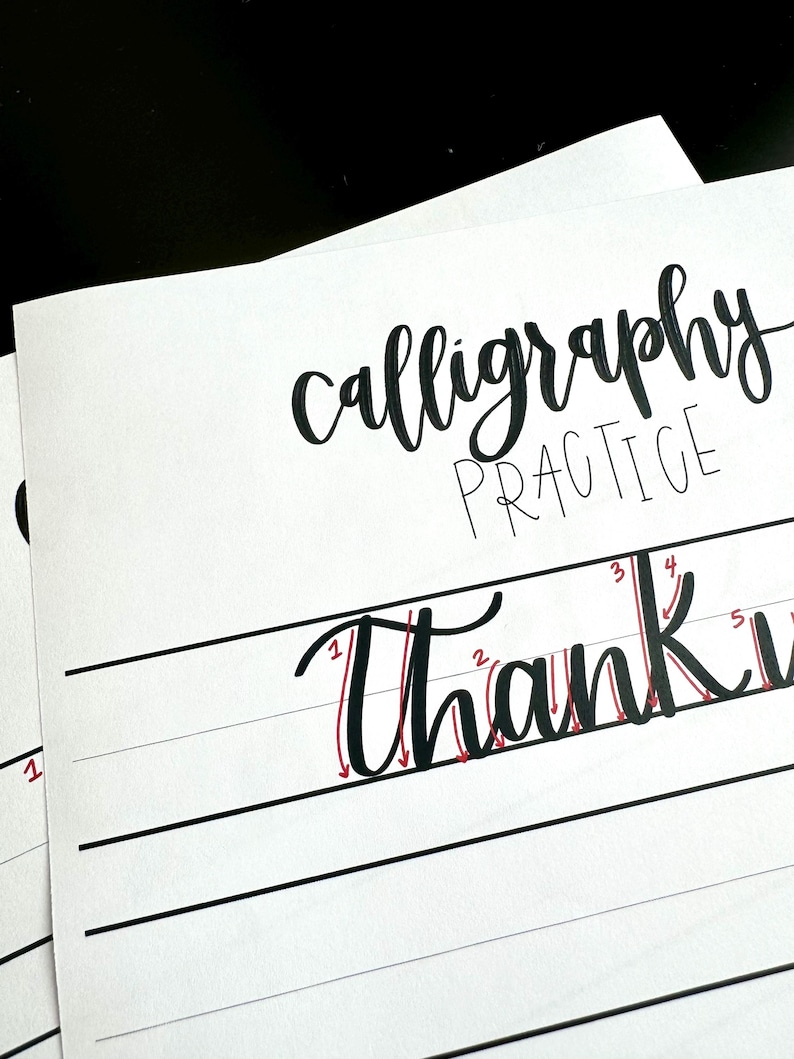 Modern Calligraphy Practice Set for Hand Lettering Worksheet Set for ...