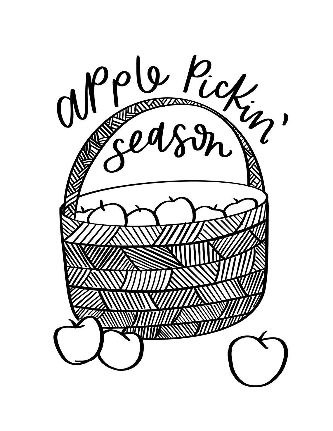 Coloring Page Fall Themed Coloring Sheet for Fall Coloring Page for ...